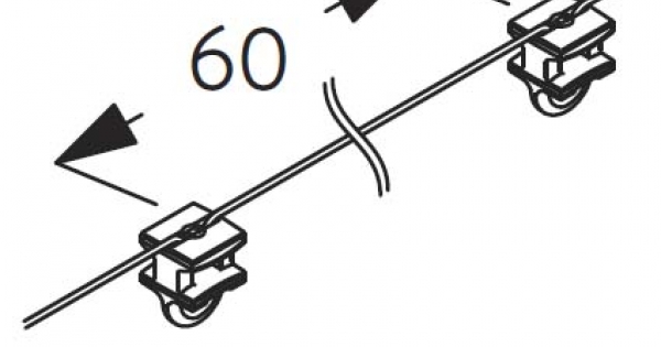 Wave 2C glider-cord 60mm pitch in White or Black