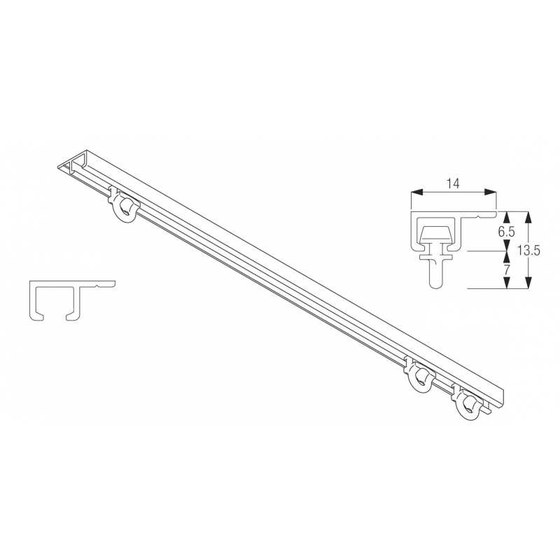 Hand Operated Curtain track system parts