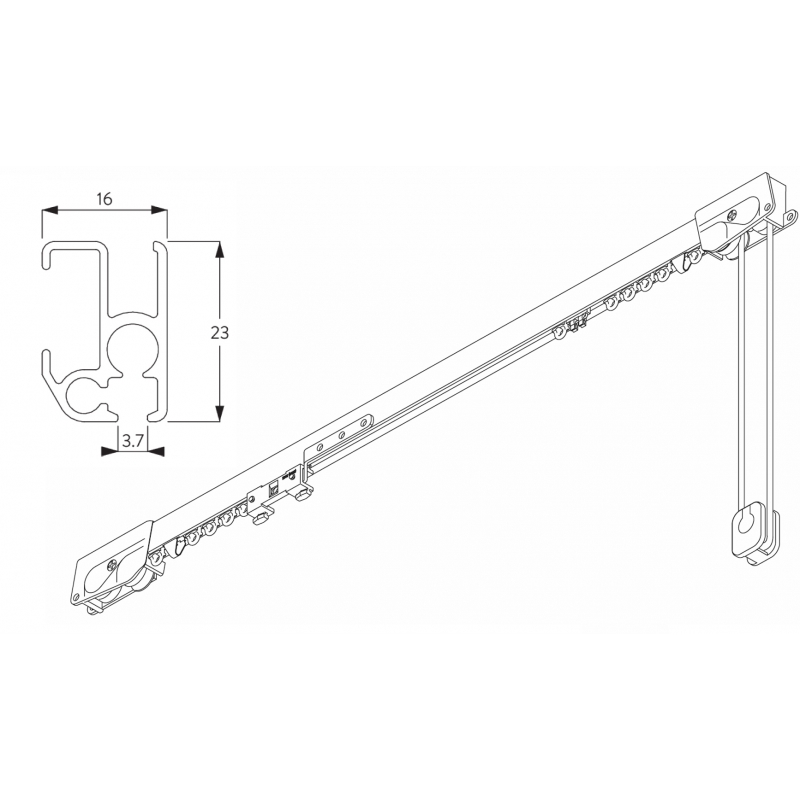 Cord-Operated Curtain Track Parts | Silent Gliss Systems