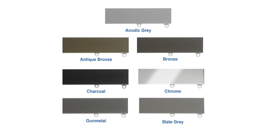 7605 (6100M) Anodic Grey, Antique Bronze, Bronze, Charcoal,